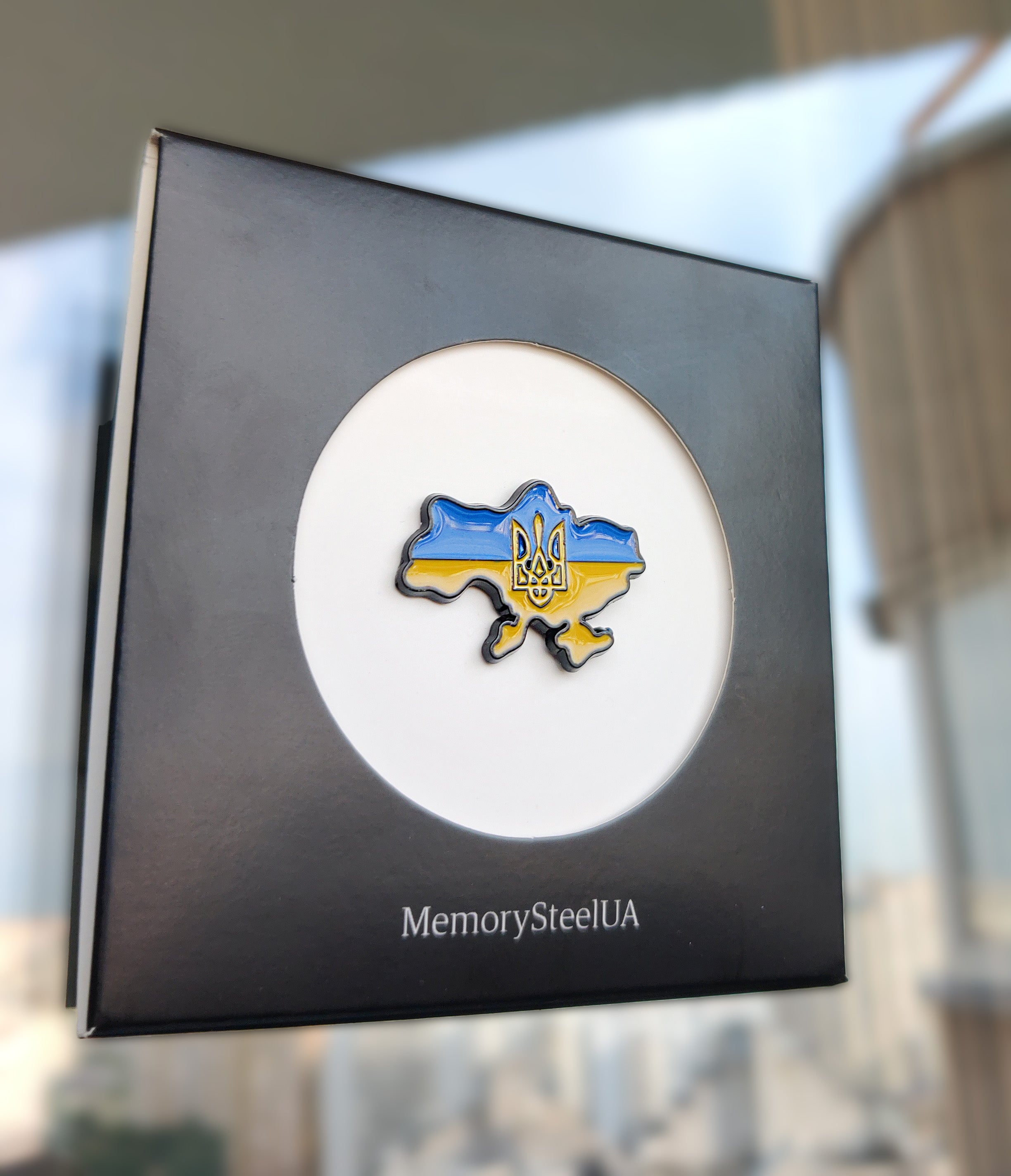 Ukraine Map Flag Pin | Enamel Lapel Accessory