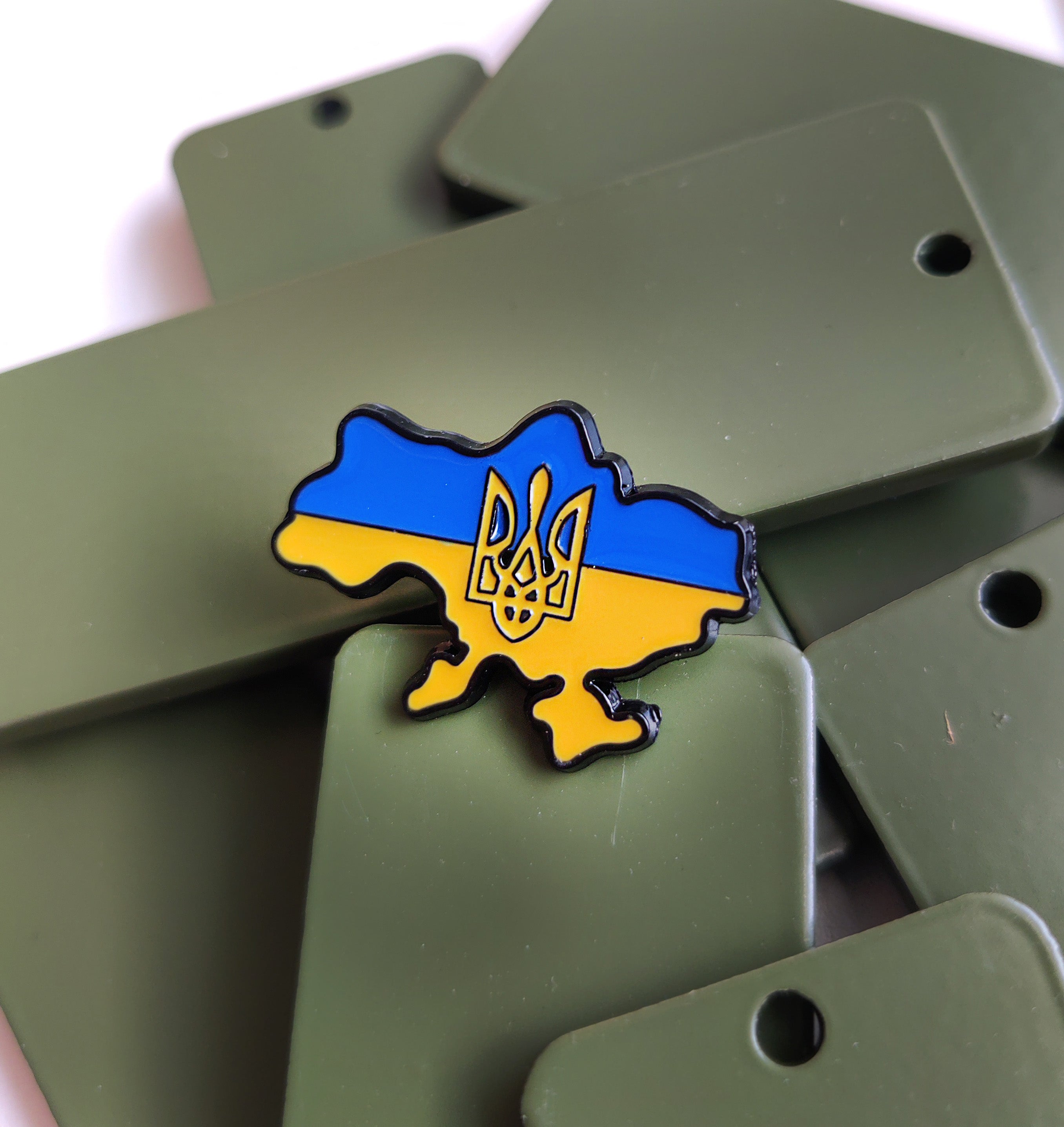 Ukraine Map Flag Pin | Enamel Lapel Accessory