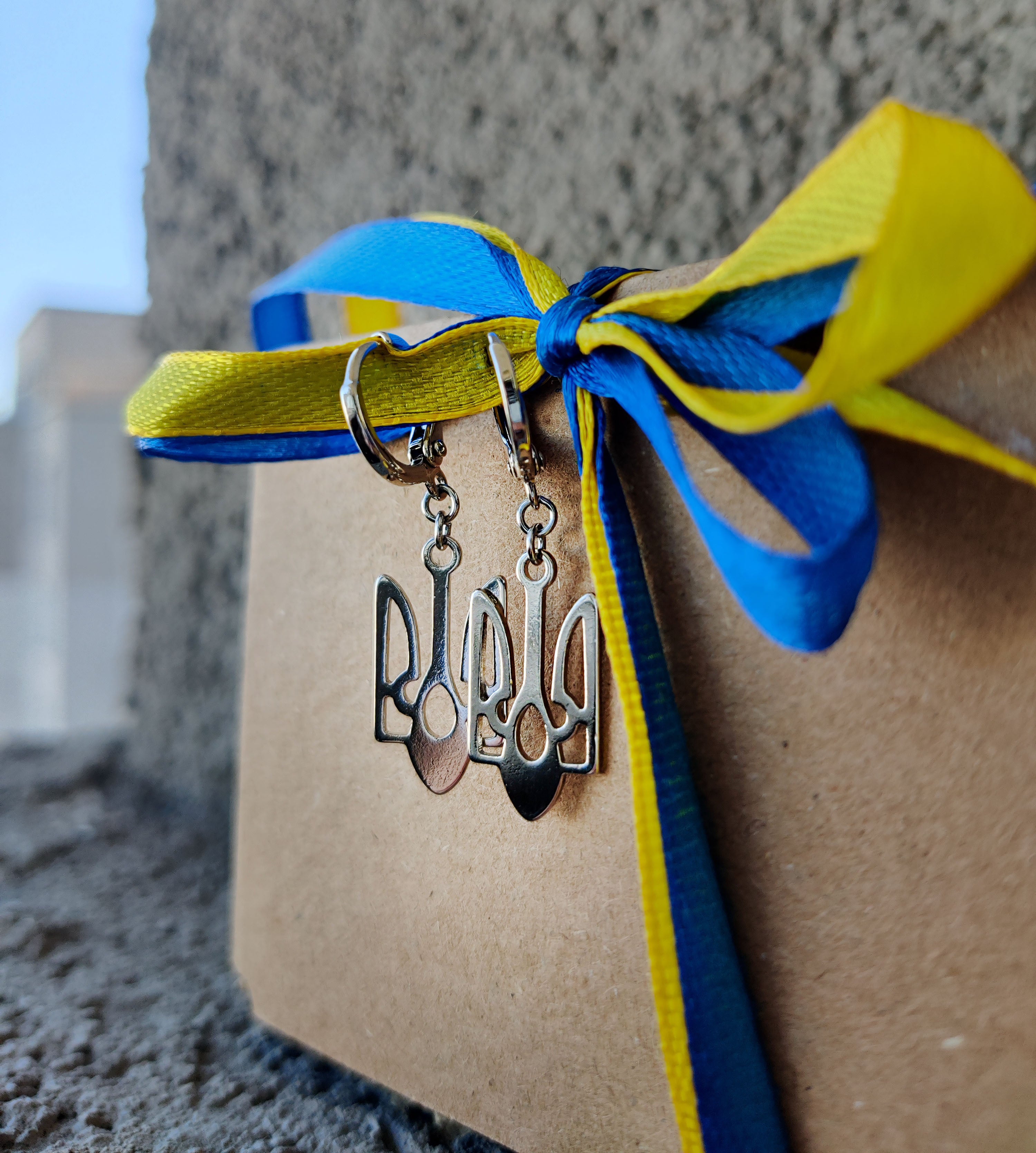 Trident Earrings | Stainless Steel Ukrainian Jewelry