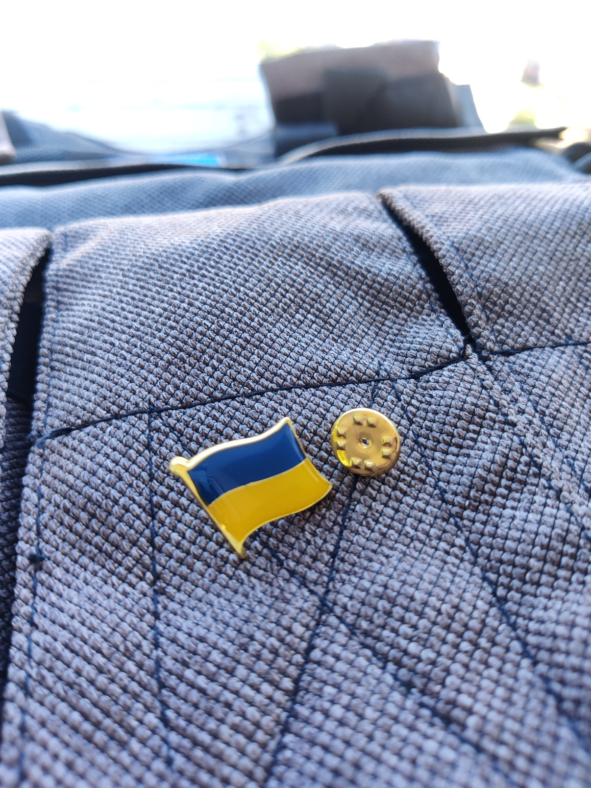 Ukrainian Flag Pin | Minimalist Enamel Lapel Badge