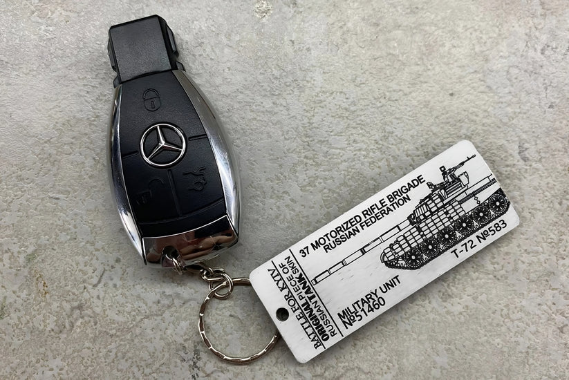 Genuine Tank Steel Keychain | MemorySteel Collector’s Tag