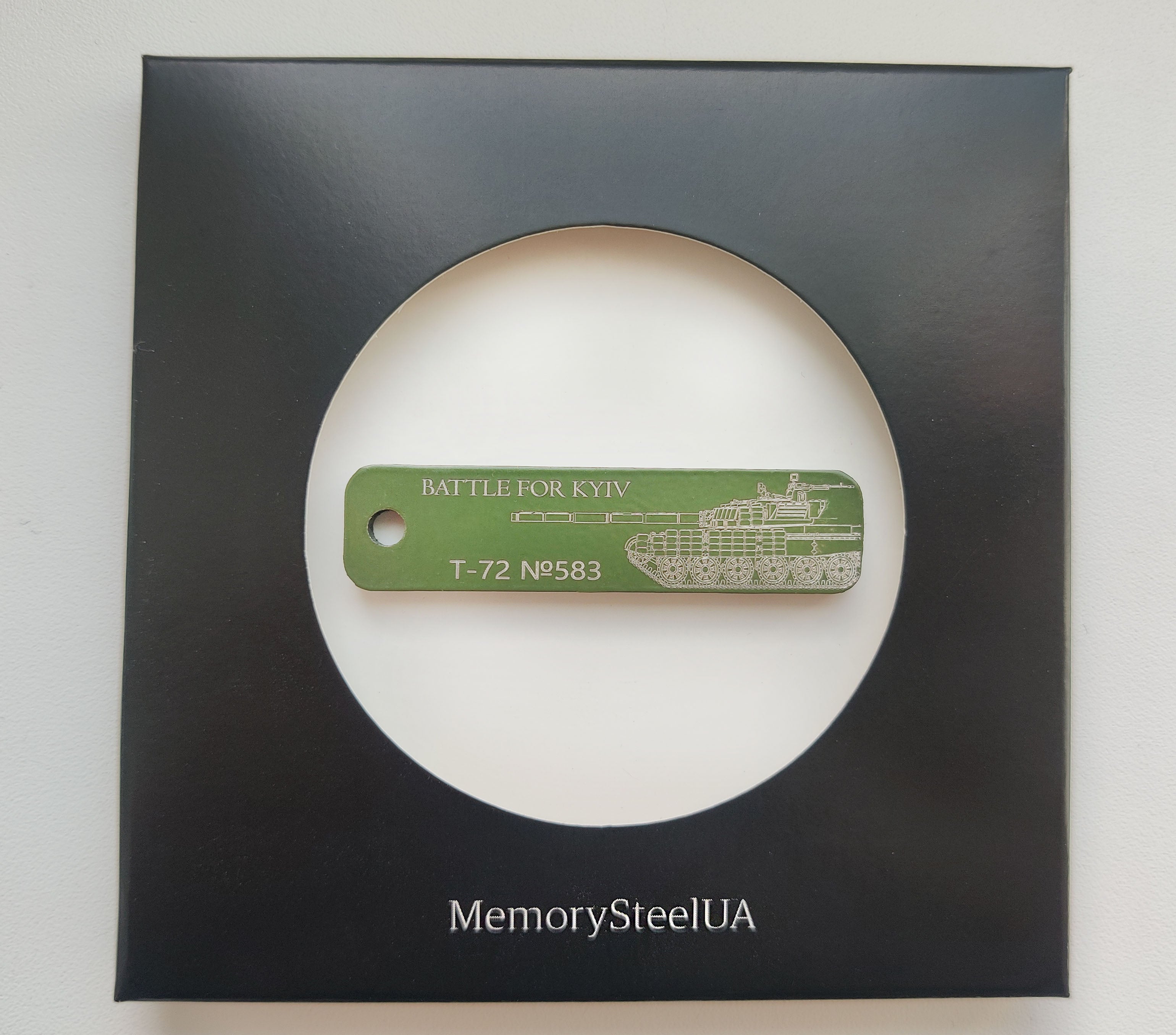 Real Ukrainian Tank Fragment Keychain | Unique Gift